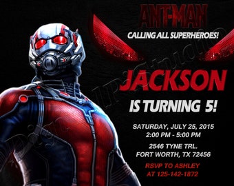Antman Invitation - Ant-man Birthday - Ant-man Party - Boy Birthday ...