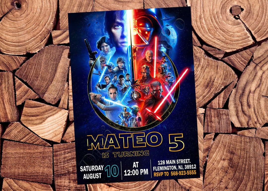 Star Wars Invitation Star Wars Birthday Invitation Star Wars Party Star ...