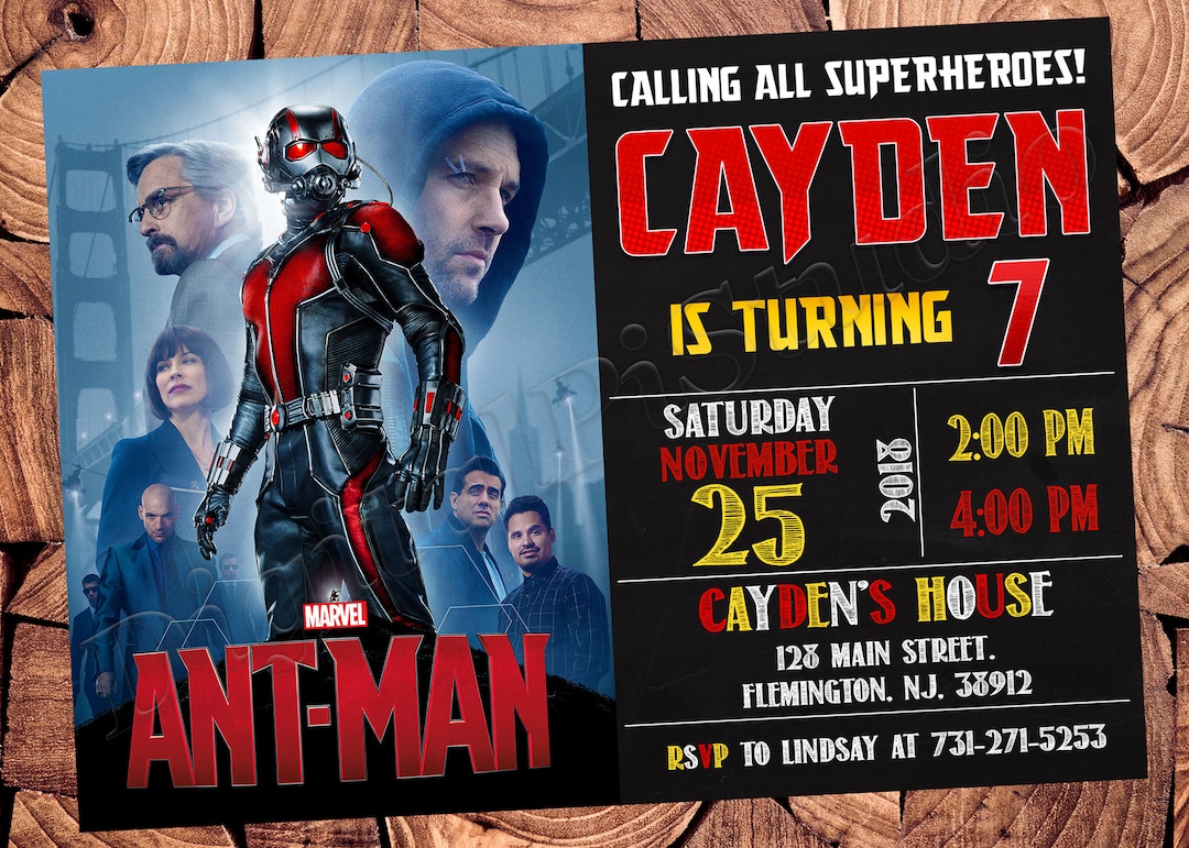 Ant-man Invitation Ant-man Birthday Ant-man Party Antman Invitation ...