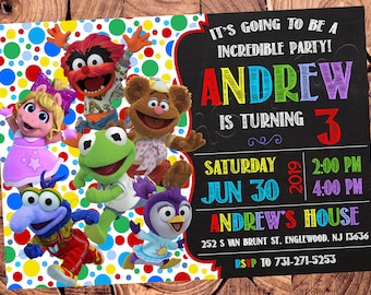Muppet Babies Invitation Muppet Babies Birthday Party Invitation Muppet ...