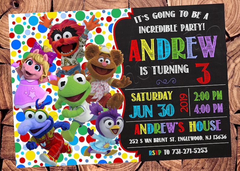 Muppet Babies Invitation Muppet Babies Birthday Invitation Muppet ...