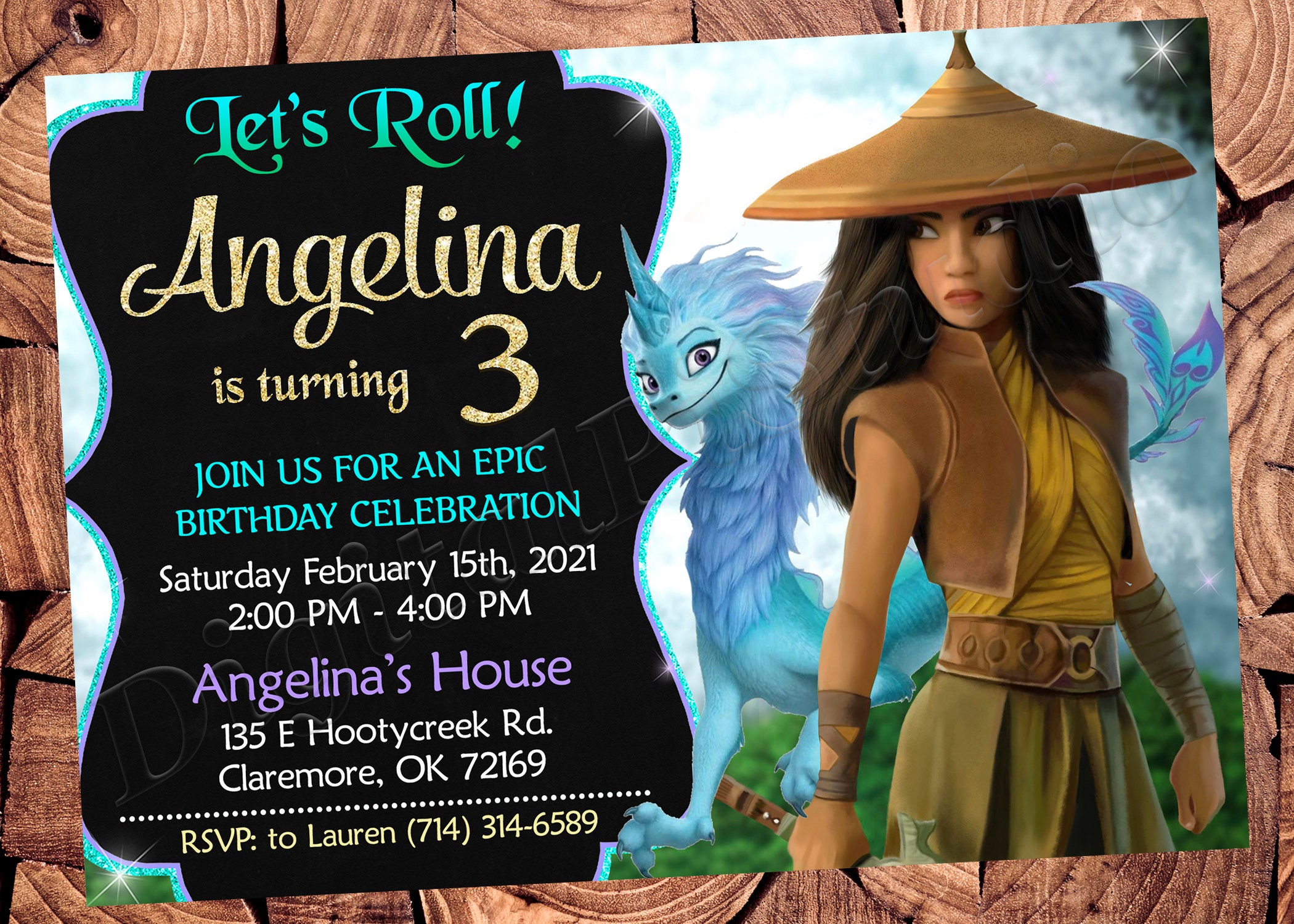 Invitación de Raya Invitación de Raya y el último dragón Invitación de ...