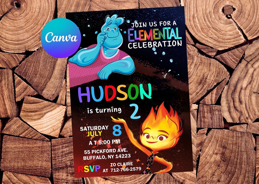 Elemental Invitation Elemental Birthday Invitation Elemental Party ...