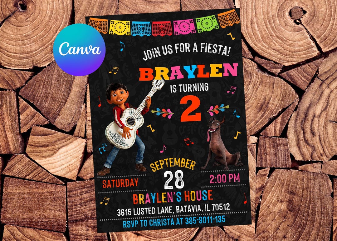 Coco Invitation Coco Birthday Invitation Fiesta Invitation Coco Party ...