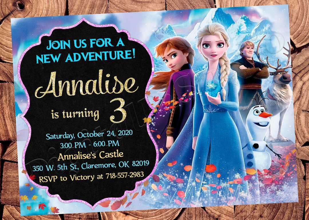 Frozen 2 Invitation Frozen Invitation Frozen 2 Birthday Invitation