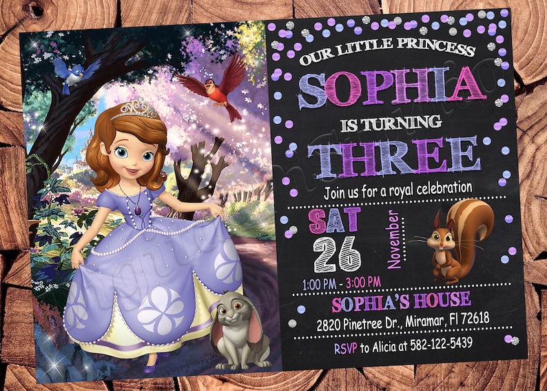 Sofia the First Invitation Princess Sofia Invitation Princess Sofia the ...