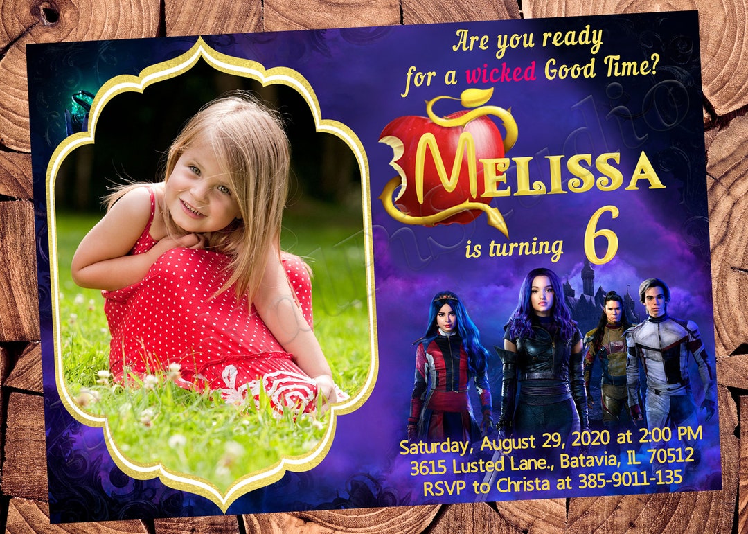 Descendants Invitation Descendants Birthday Invitation Descendants ...