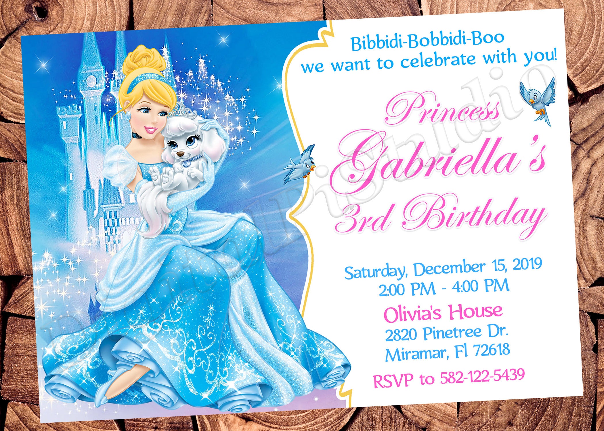 Cinderella Invitation Princess Cinderella Invitation Princess ...