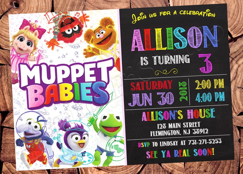 Muppet Babies Invitation Muppet Babies Birthday Invitation Muppet ...