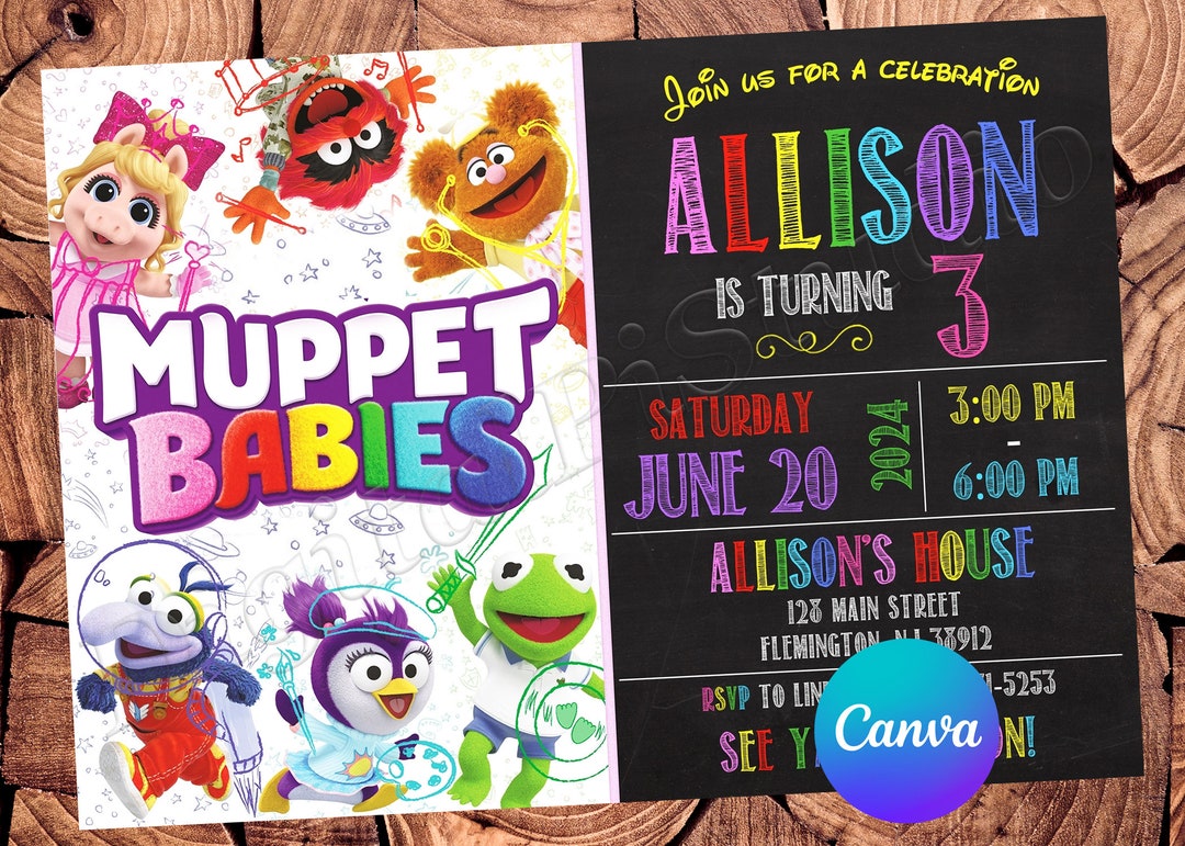 Muppet Babies Invitation Muppet Babies Birthday Invitation Muppet ...