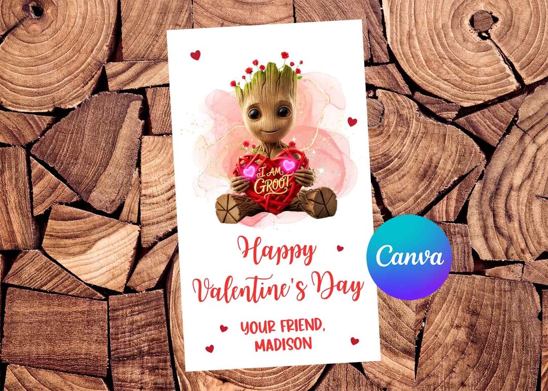 Groot Happy Valentines Day Groot Valentine Gift Tag Happy Valentines ...