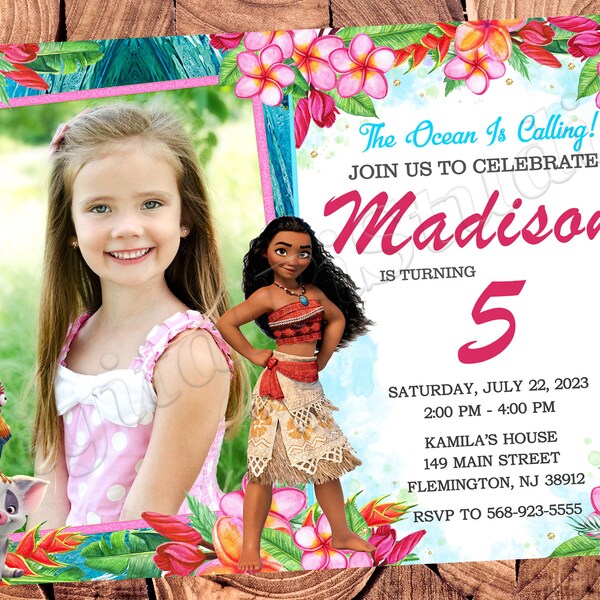Moana Invitation - Etsy