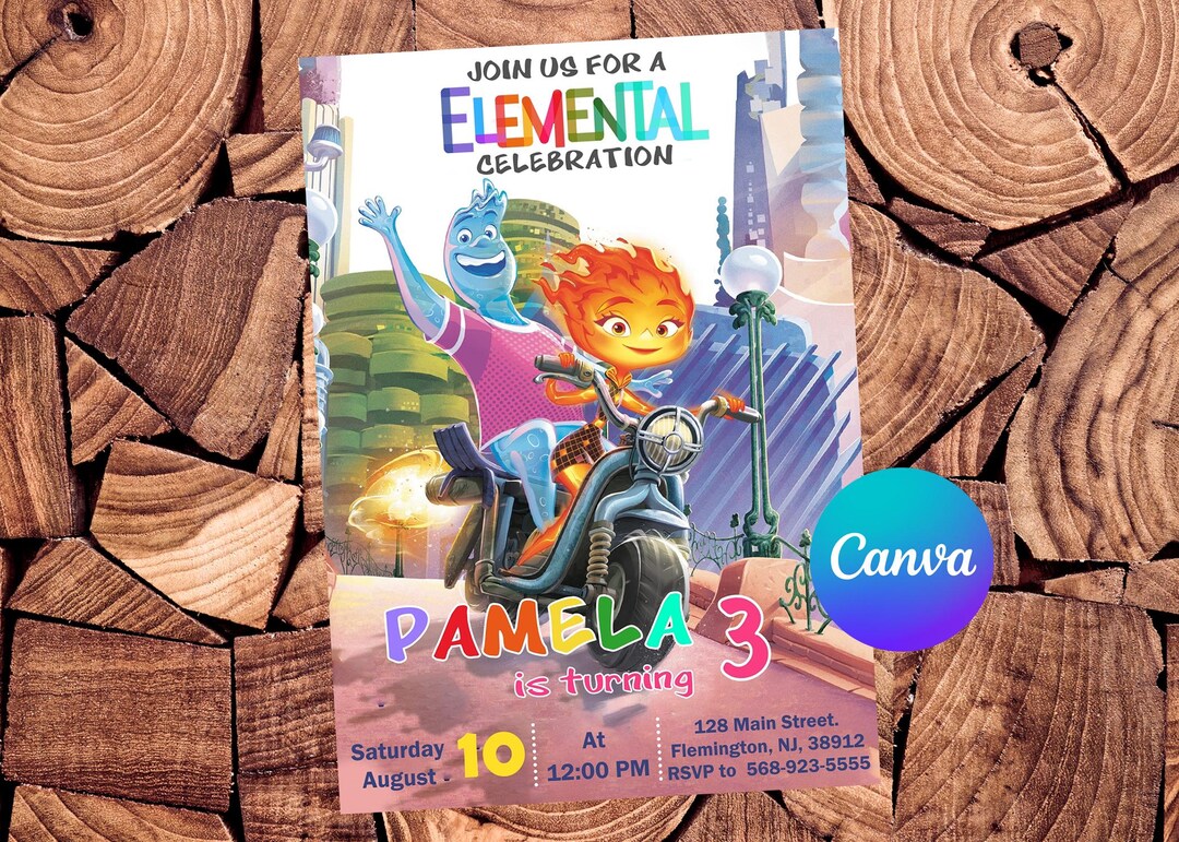 Elemental Invitation Elemental Birthday Invitation Elemental Party ...