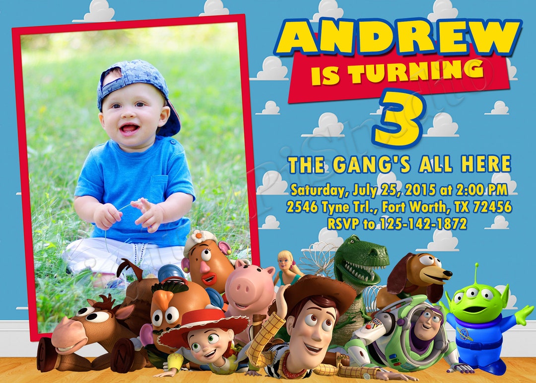 Toy Story Invitation Toy Story Birthday Invitation Toy Story Party Toy ...