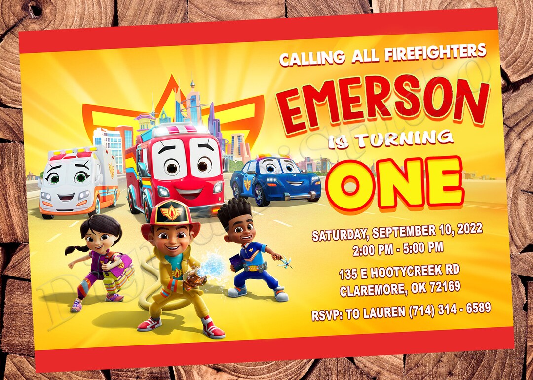 Firebuds Invitation Firebuds Birthday Firebuds Party Firebuds Invite ...