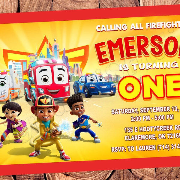 Firebuds Party Invitation - Etsy