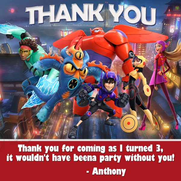 Baymax Thank You Card - Etsy