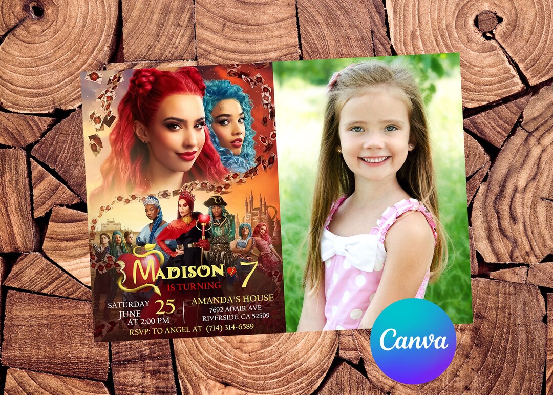 Descendants Invitation Descendants Birthday Invitation Descendants ...