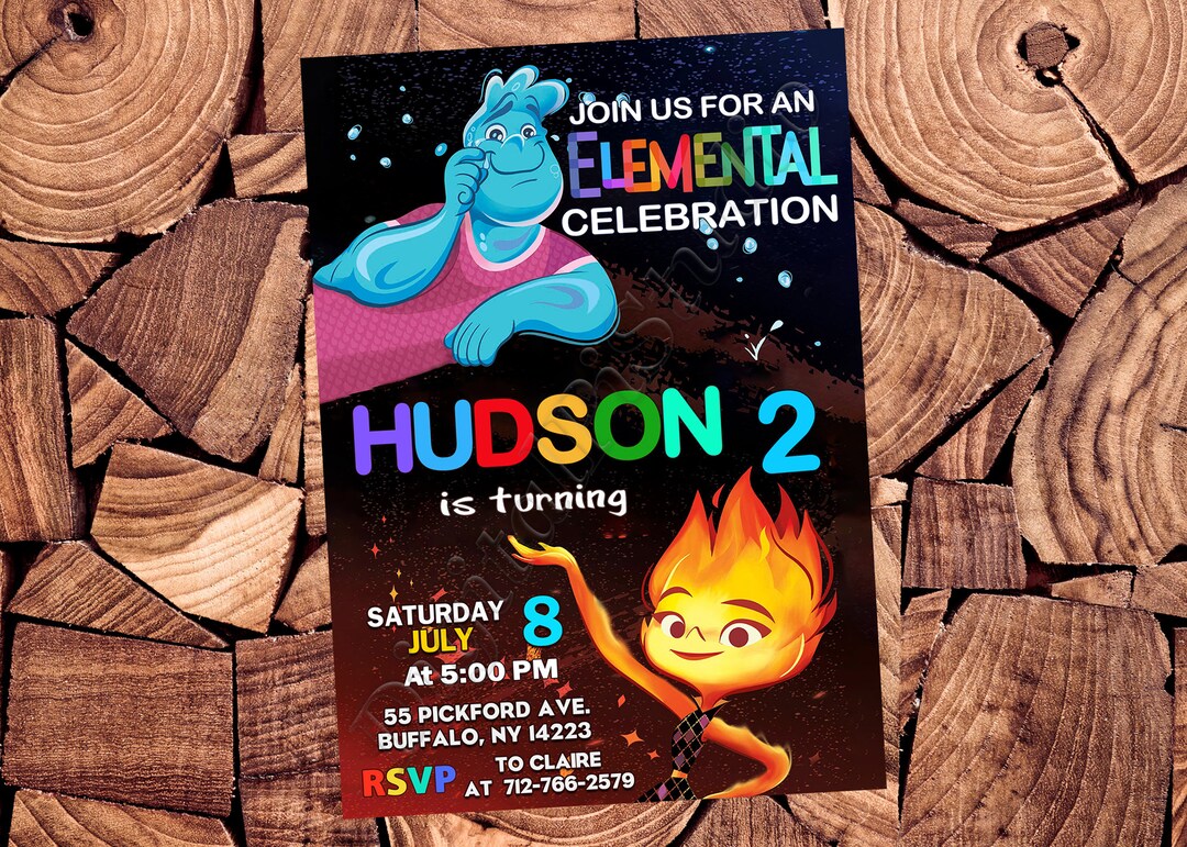 Elemental Invitation Elemental Birthday Elemental Party - Etsy