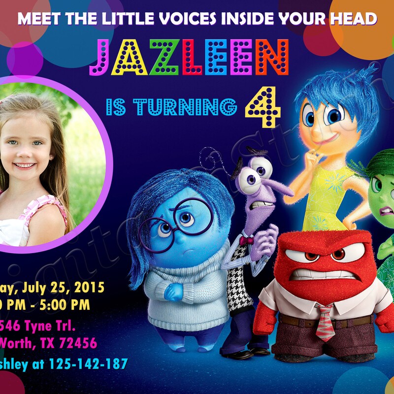 Inside Out Invite - Etsy