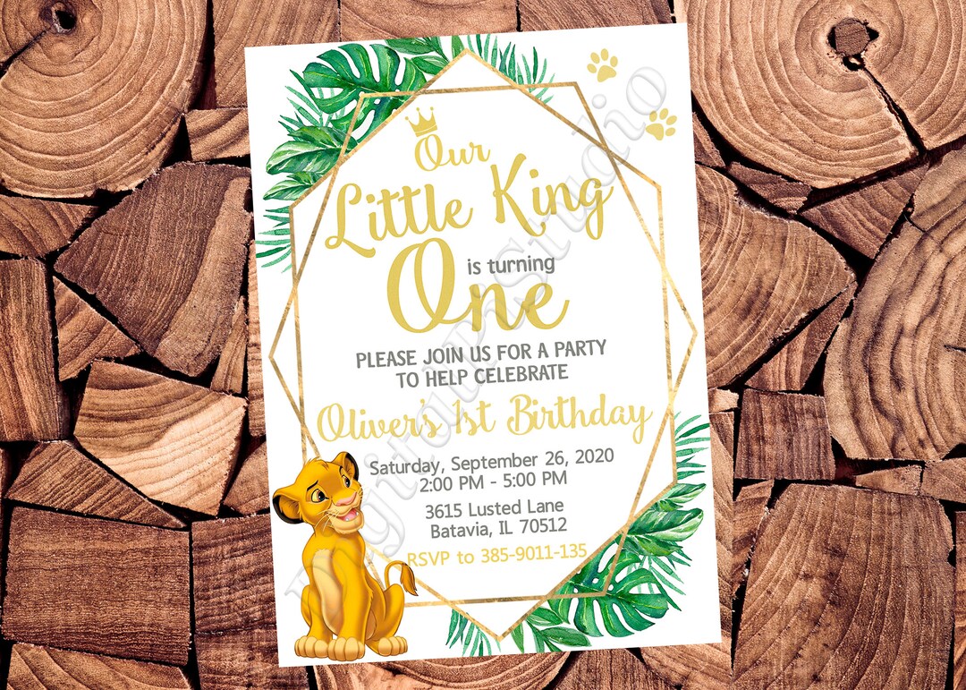 Lion King Invitation Lion King Birthday Invitation Lion King Party Lion ...