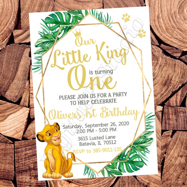 Lion King Birthday Invitation - Etsy