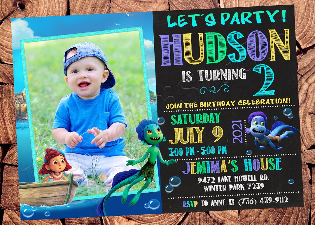 Luca Invitation Luca Birthday Luca Party Luca Invite Luca Invites Luca ...