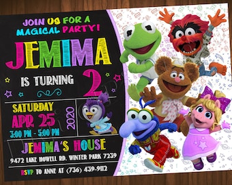 Muppet Babies Invitation Muppet Babies Birthday Party Invitation Muppet ...