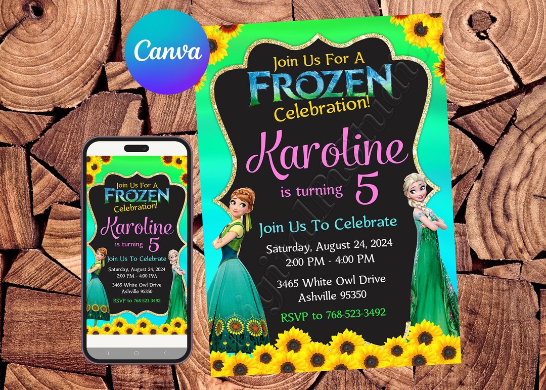 Frozen Fever Invitation Frozen Birthday Invitation Frozen Party Frozen ...