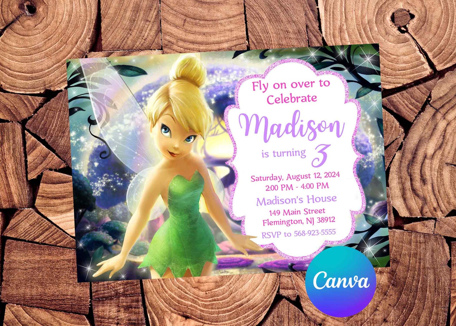 Tinkerbell Invitation Tinkerbell Birthday Invitation Tinkerbell Party ...