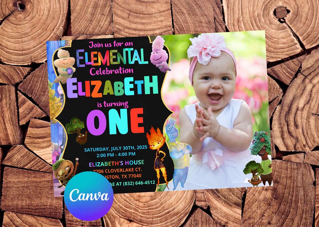 Elemental Invitation Elemental Birthday Invitation Elemental Party ...