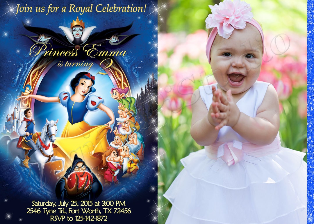 Snow White Invitation Princess Snow White Invitation Snow White ...