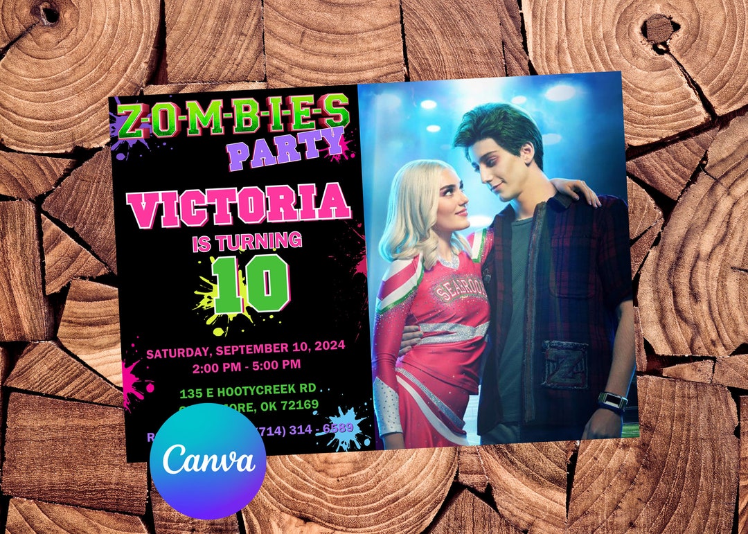 Zombies Invitation Zombies Birthday Invitation Zombies Party Zombies ...