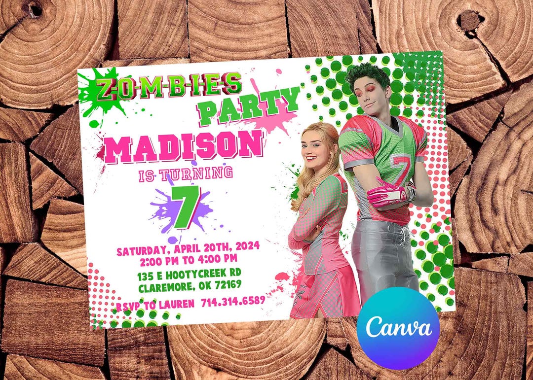 Zombies Invitation Zombies Birthday Invitation Zombies Party Zombies ...