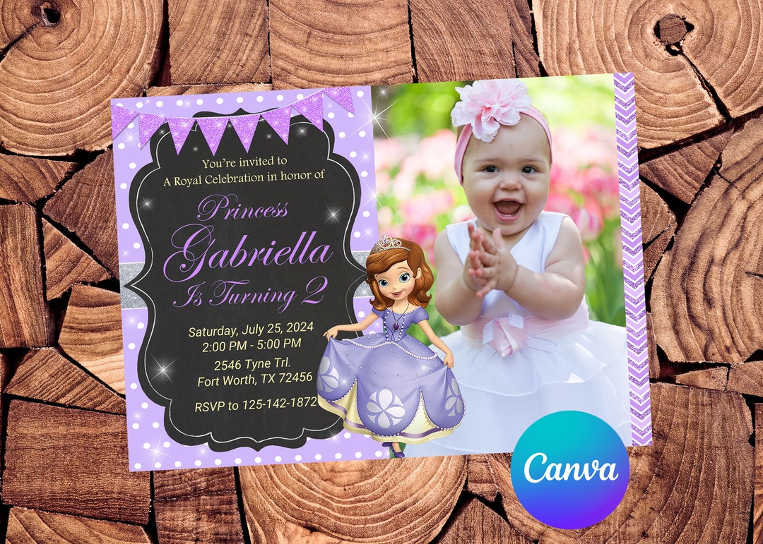 Sofia the First Invitation Princess Sofia Birthday Invitation Sofia ...