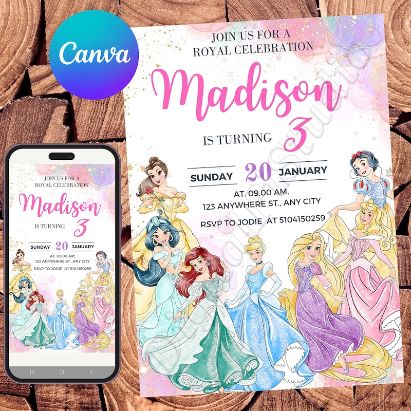 Princess Invitation - Etsy