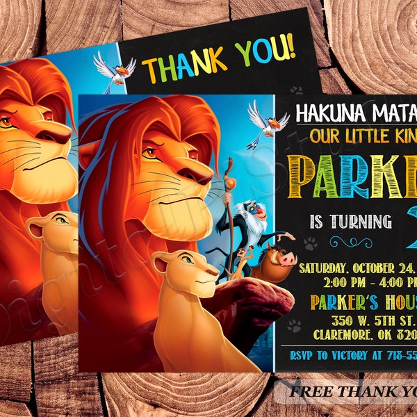 Lion King Invitation - Etsy