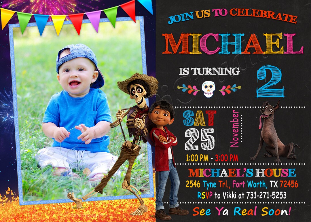 Coco Invitation Coco Fiesta Invitation Coco Birthday - Etsy