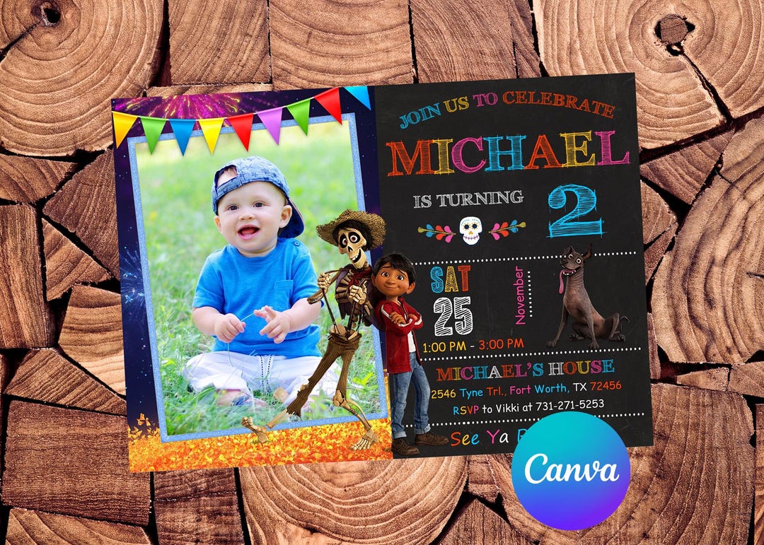 Coco Invitation Coco Birthday Invitation Fiesta Invitation Coco Party ...