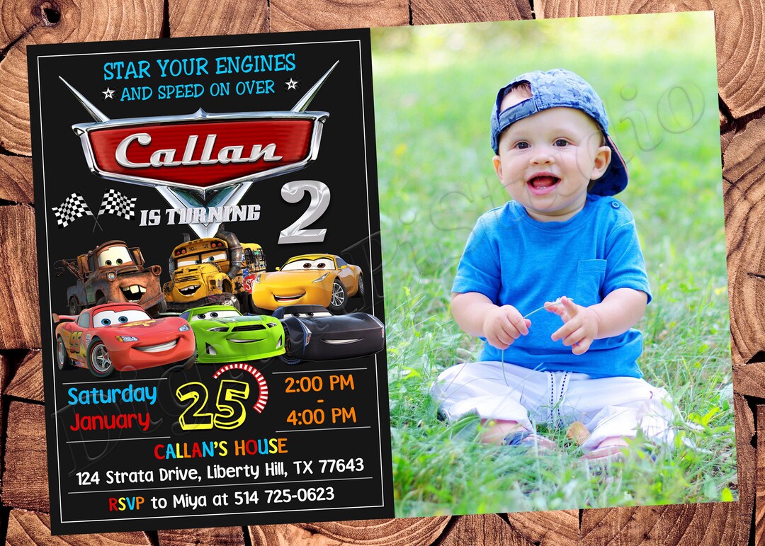 Cars Invitation Cars Birthday Invitation Cars Party Cars Invite Cars ...