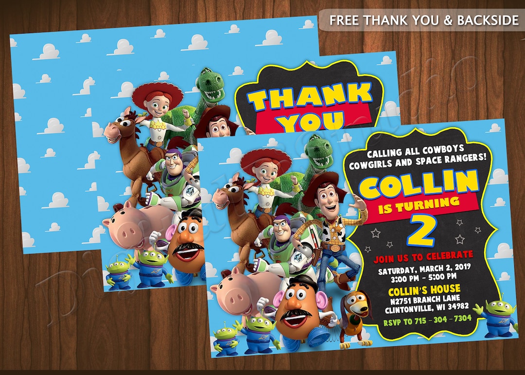 Toy Story Invitation Toy Story Birthday Invitation Toy Story Party Toy ...