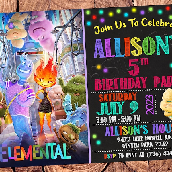 Elemental Birthday Party Invitation - Etsy