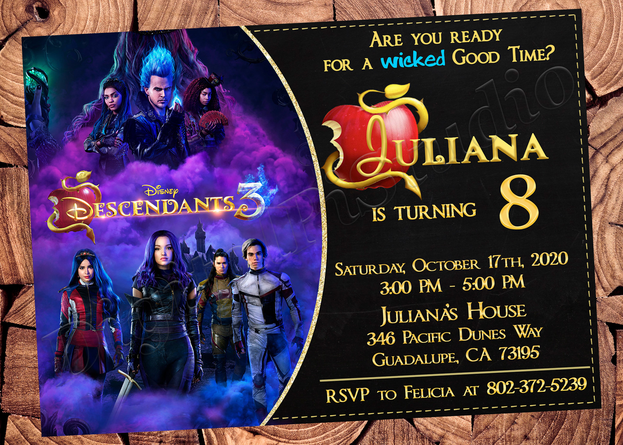 Descendants 3 Invitation Descendants Invitation Descendants 3 - Etsy