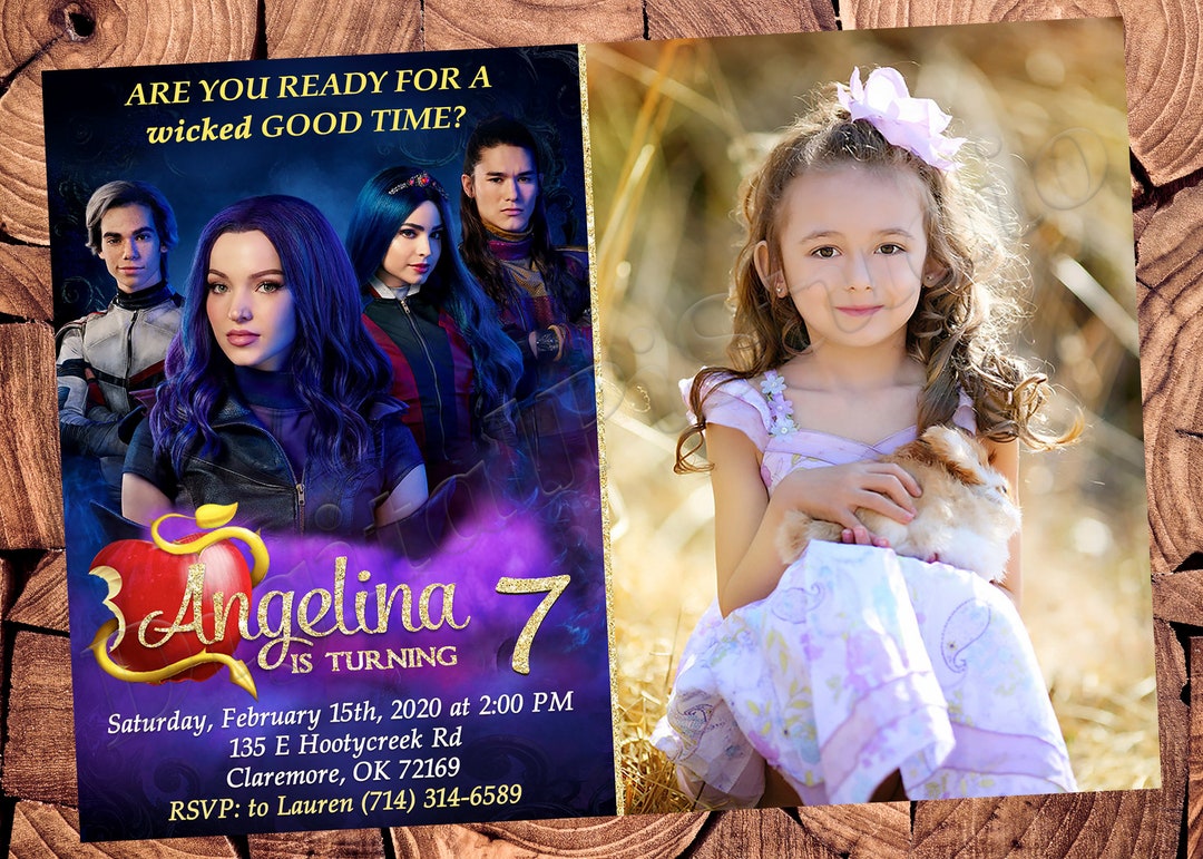 Descendants Invitation Descendants Birthday Invitation Descendants ...