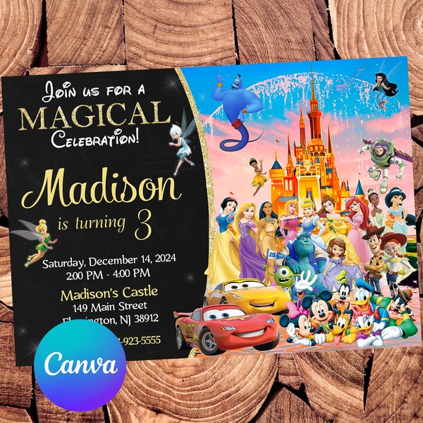 Castle Invitation - Etsy