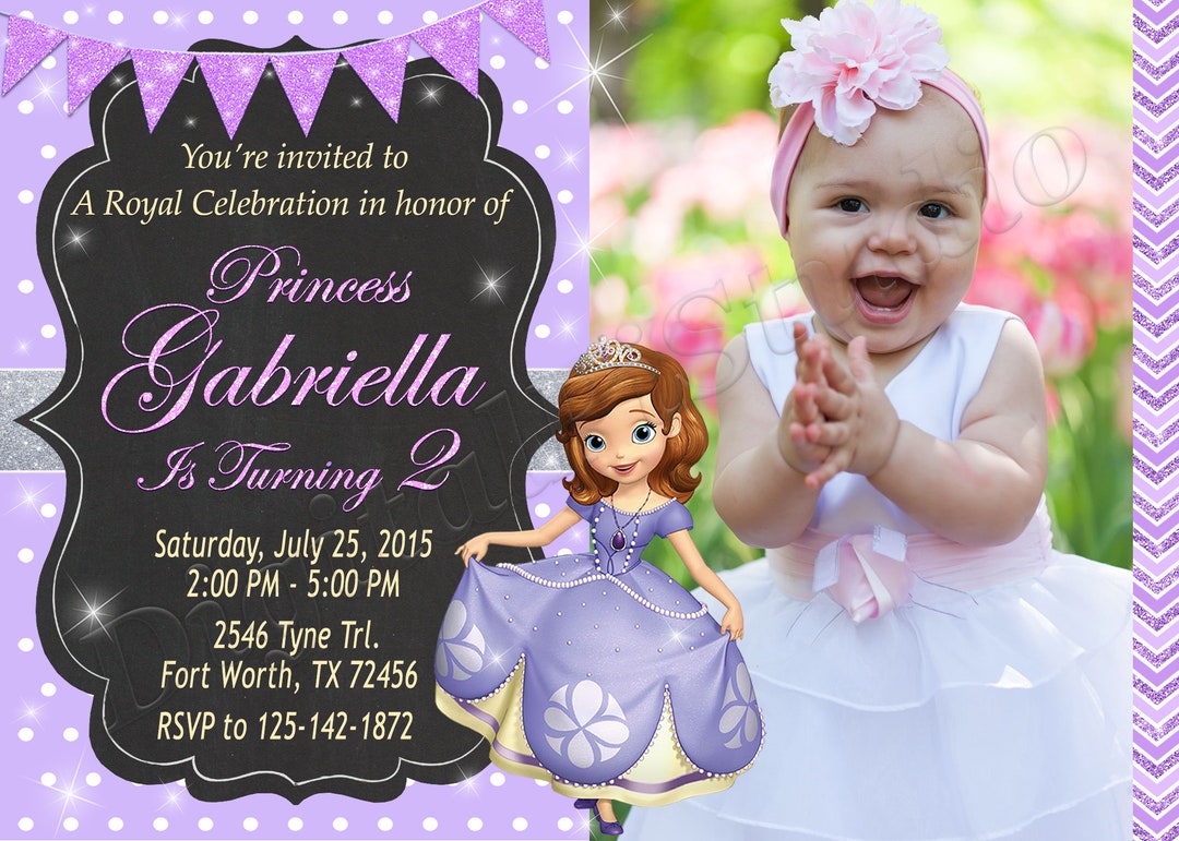 Sofia the First Invitation Princess Sofia Invitation Princess Sofia the First Birthday Invite ...