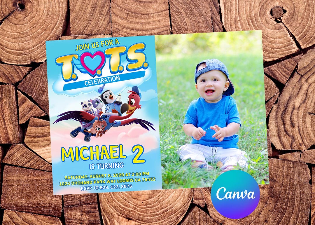 Tots Invitation Tots Birthday Invitation Tots Party Tots Editable ...