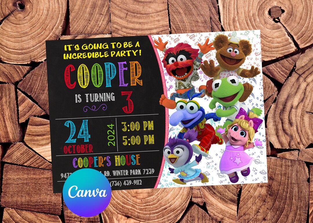 Muppet Babies Invitation Muppet Babies Birthday Invitation Muppet ...