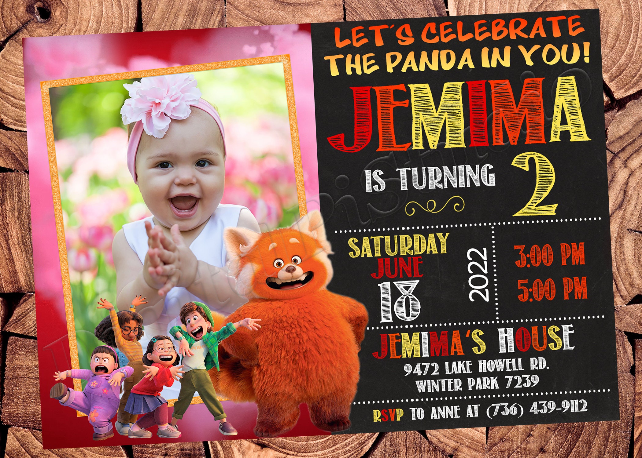 Turning Red Invitation Turning Red Birthday Turning Red Party Turning ...