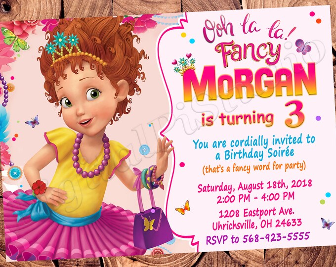 Fancy Nancy Birthday Invitation - Etsy Canada